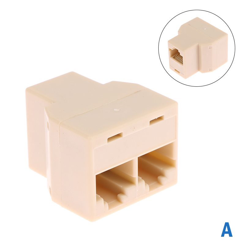 RJ45 Connector 1 To 2 Way LAN Ethernet Cable Network Splitter Coupler ...