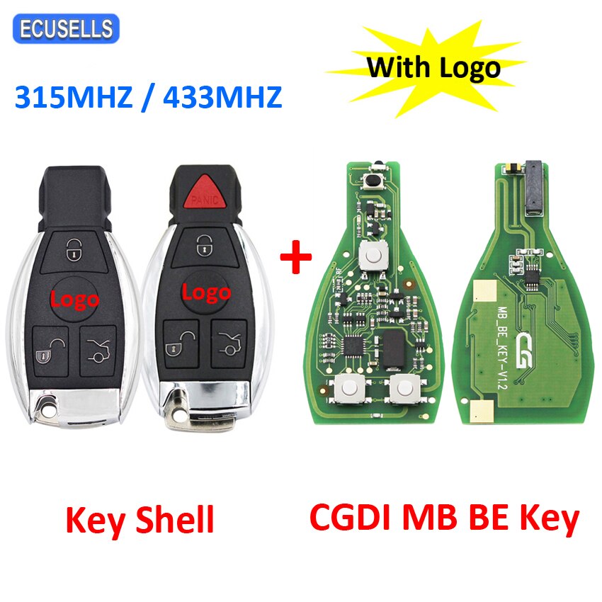 【1 and 4B】 MB CG BE Smart Remote Car Key for Benz All FBS3 315MHz or ...