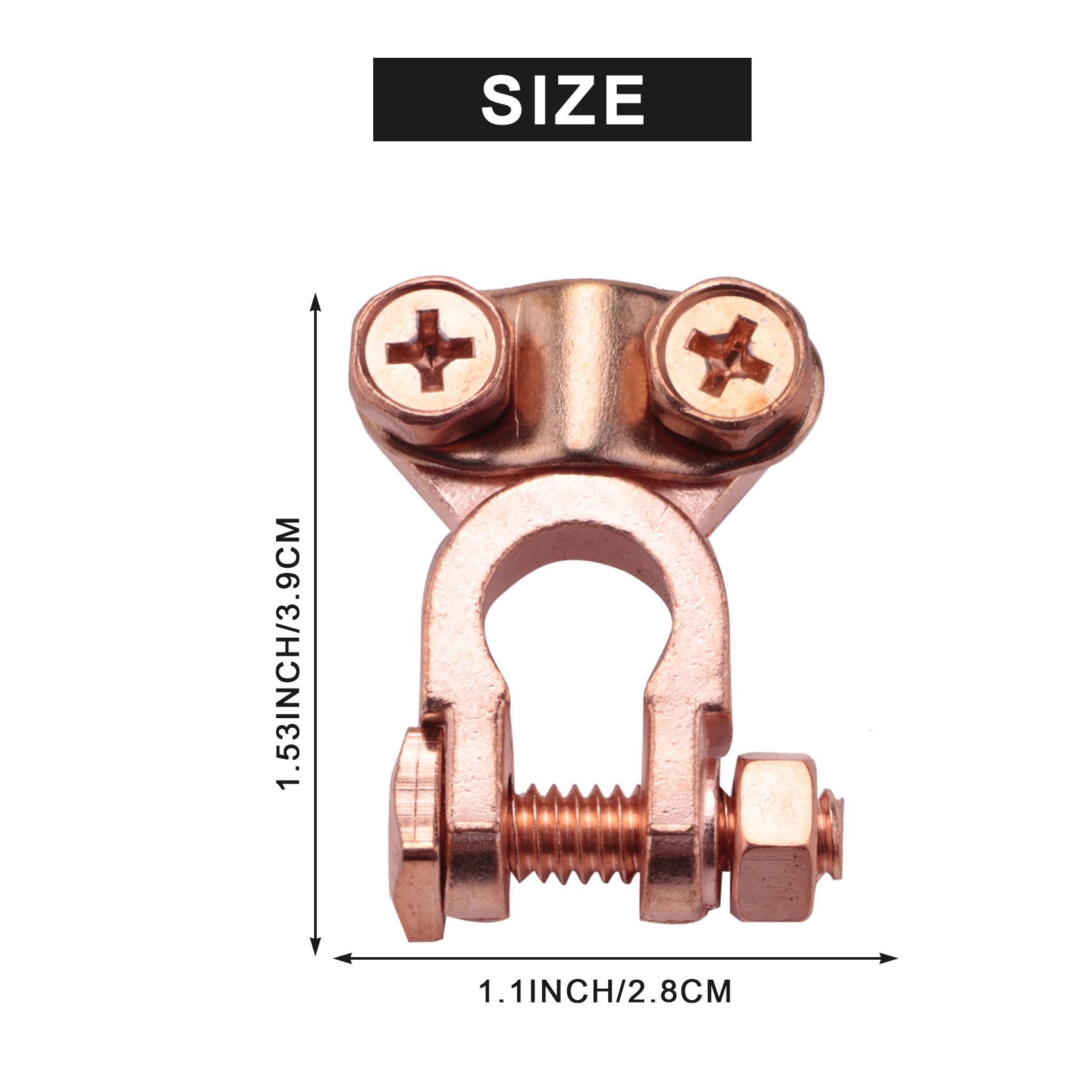 Brass Battery Terminal Connectors Set - Anti-Corrosion Top Post ...