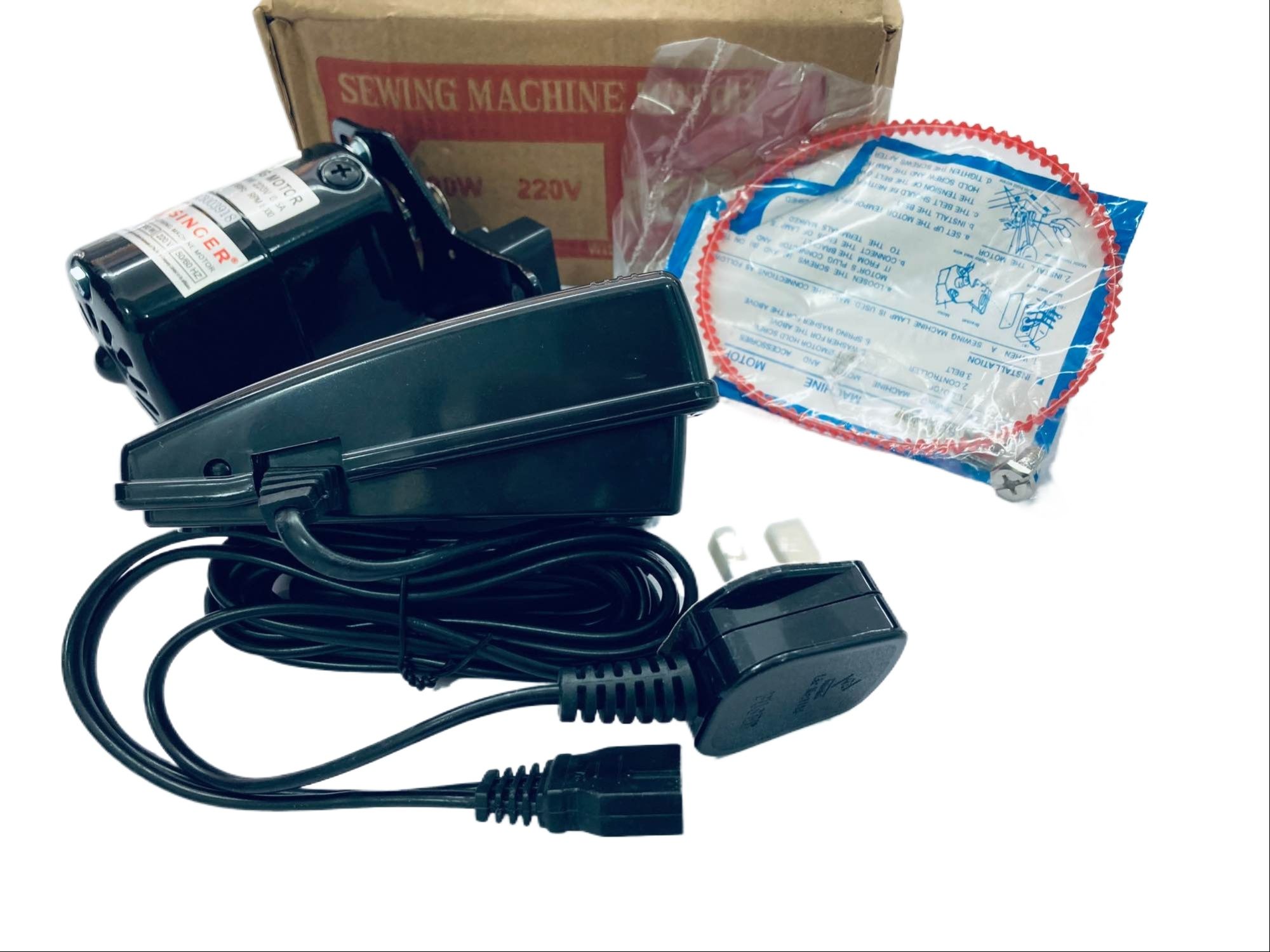 SINGER Sewing Machine Motor & Foot Pedal kit set for Domestic single ...