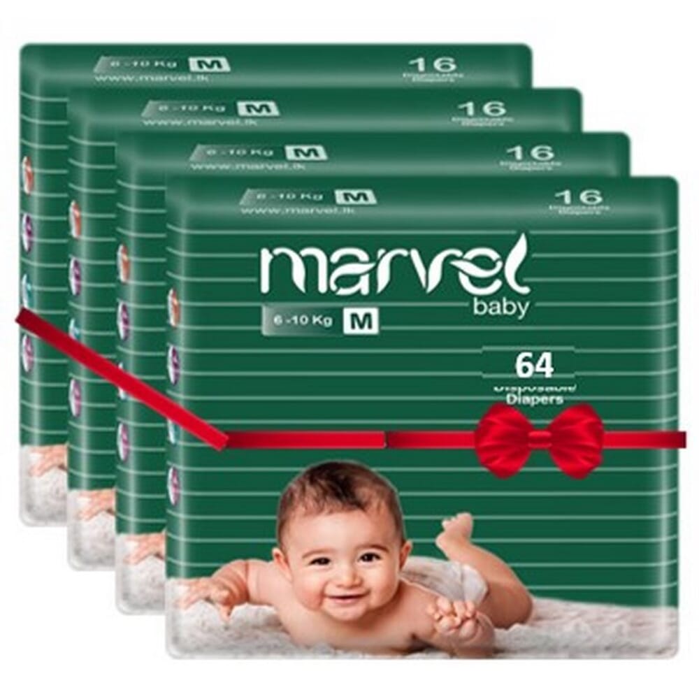 Marvel Baby Diapers - Medium - 64 pcs | Daraz.lk