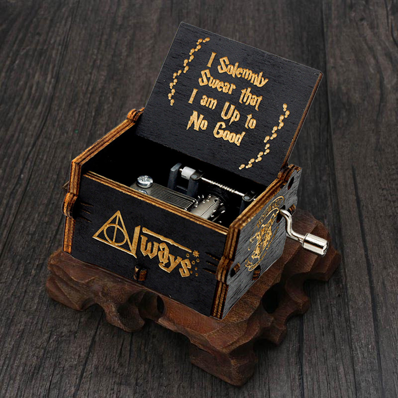 Antique Carved Wooden Music Box Harry Potter, GOT, HBD Creative Hand ...