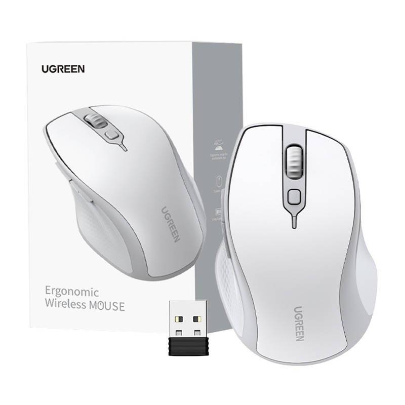 UGREEN MU101 Wireless Mouse Bluetooth 5.0 Ergonomic 4000 DPI 6 Mute ...