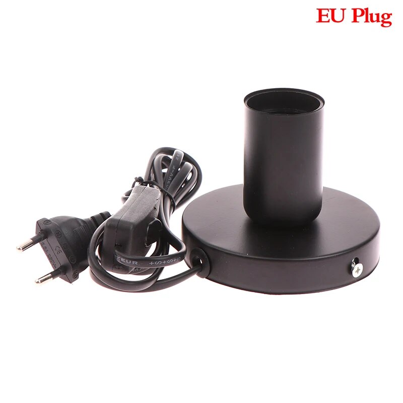 1.5M Polished Metal Desktop Lamp Base Holder Cable Night Light With ...