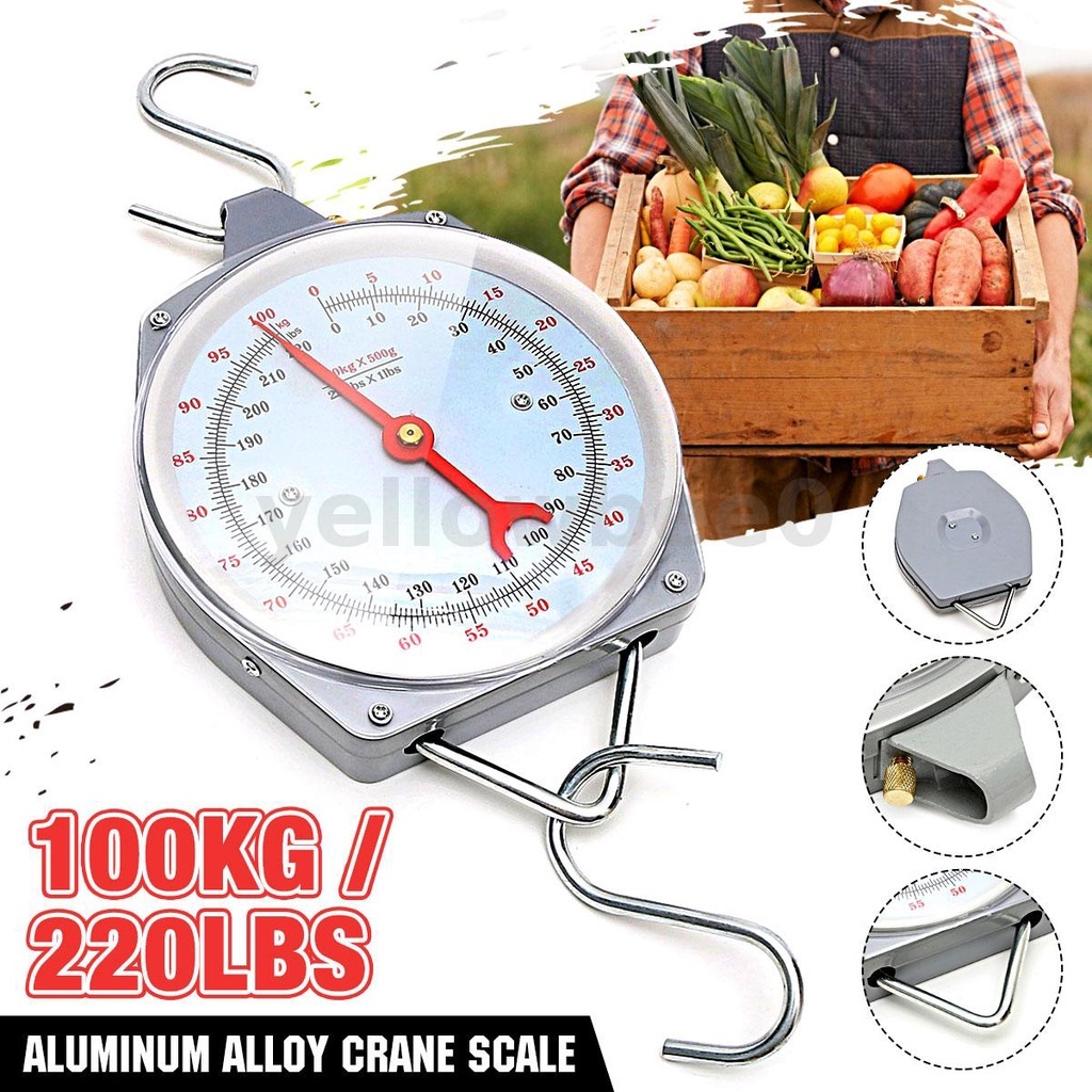 100KG Hanging Scale Weighing Butchering Weight Scale Digital Kitchen ...