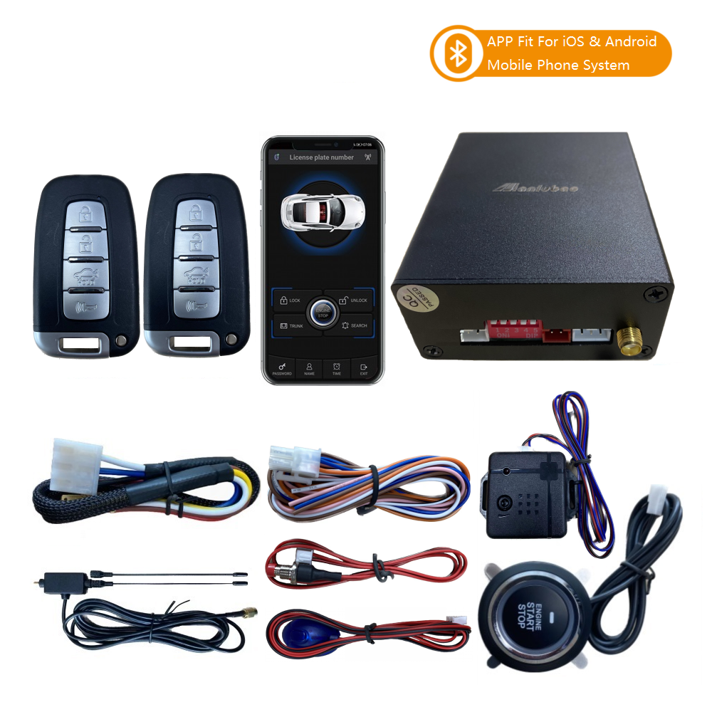 XM1 BT Mobile APP Control Car Alarm System Push Button Start Remote ...