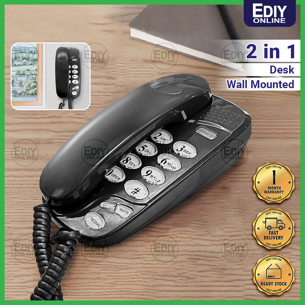Office House Corded Phone Telephone Telefon Desk Table Wall Mounted ...