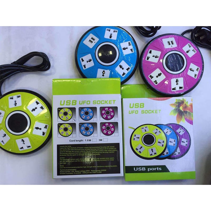 UFO 5 In 1 Electric Socket With 2 USB Socket / Plug Point 5 in 1 | Daraz.lk