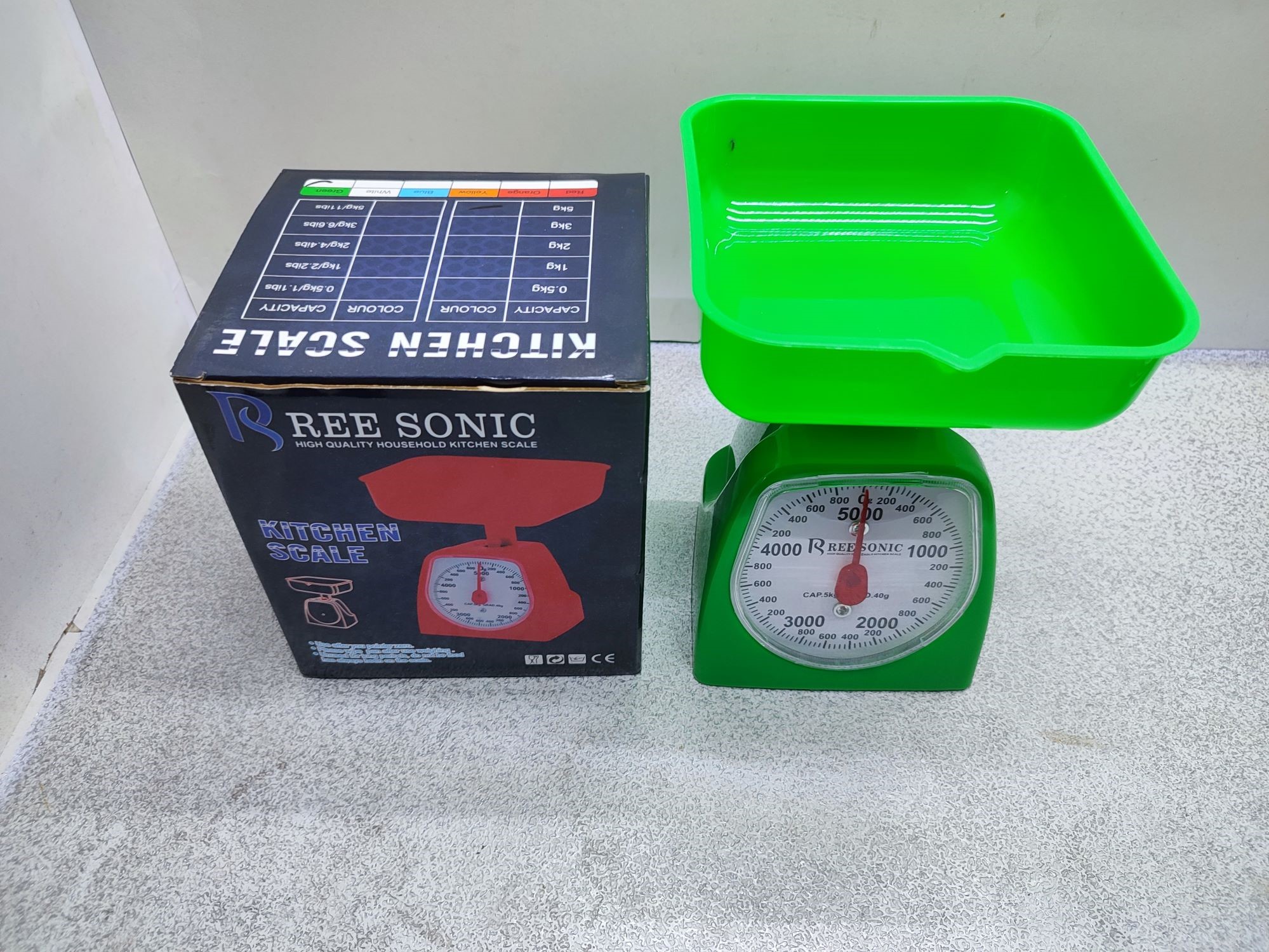 Kitchen Scale | ReeSonic Kitchen Scale Plastic Analog Weighing Scale Up ...
