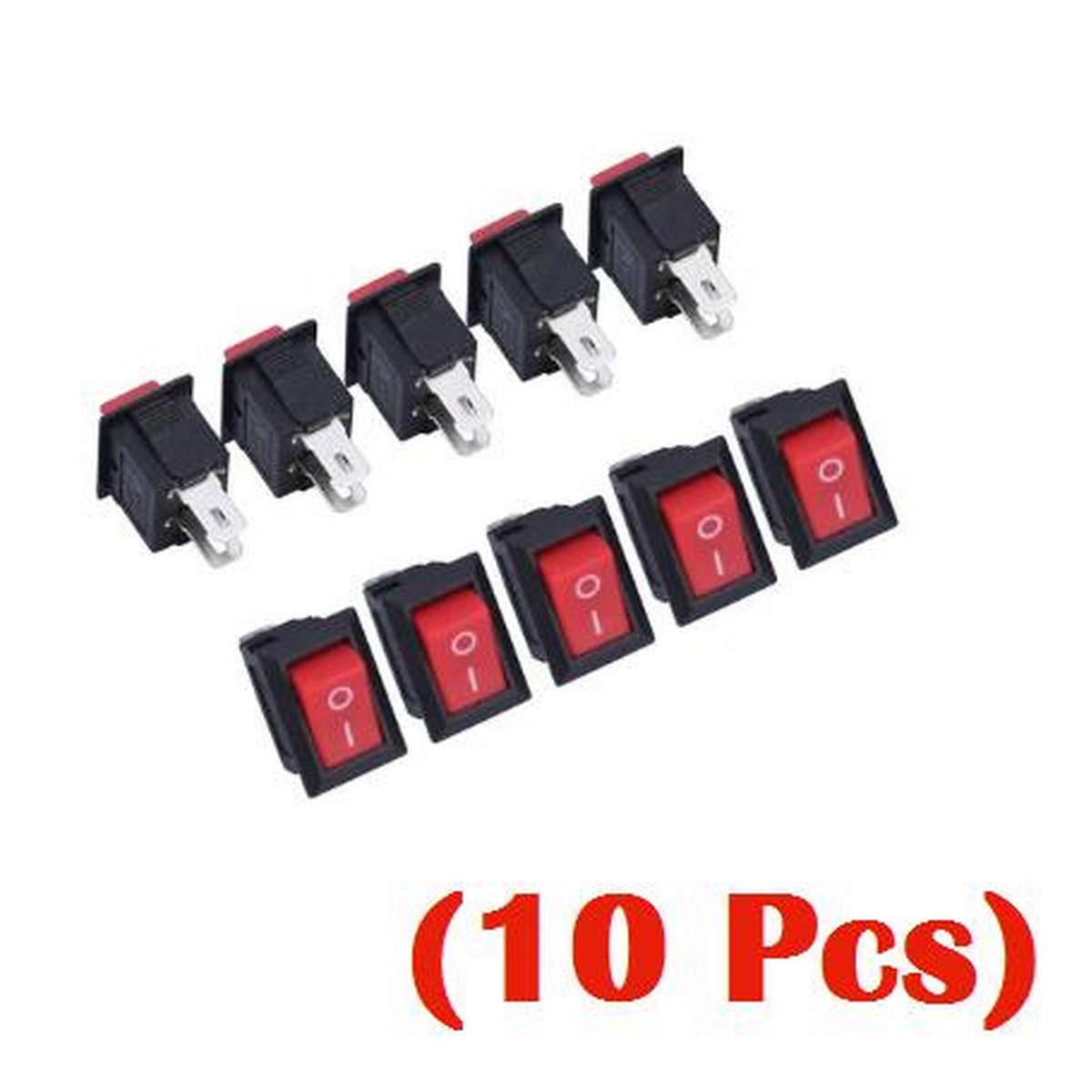Rocker switch on off button switch RED - 10 Pieces | Daraz.lk