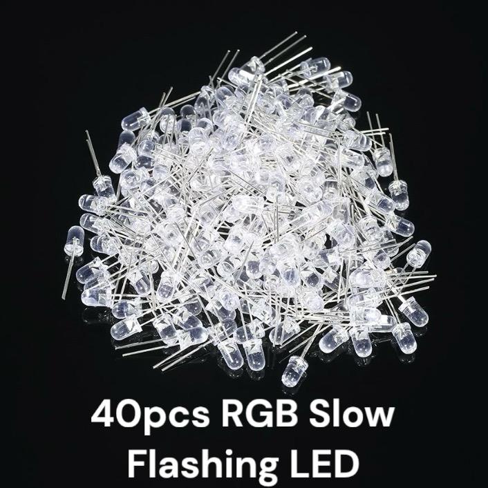 LED Diode 5mm ,RGB colors LED, change color,RGB slow flashing LED,5/10 ...