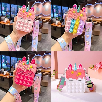 Pop it Rainbow Bags for Girls Fidget Toys Purse Women, Pop It Bag for ...