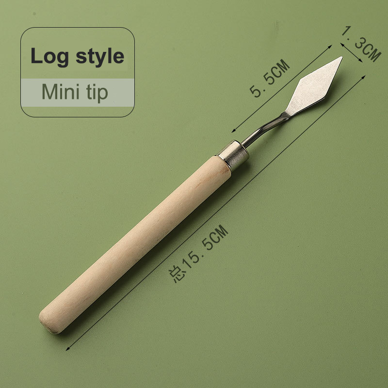 1-7Pcs Mahogany Handle Stainless Steel Spatula Kit Palette Gouache ...