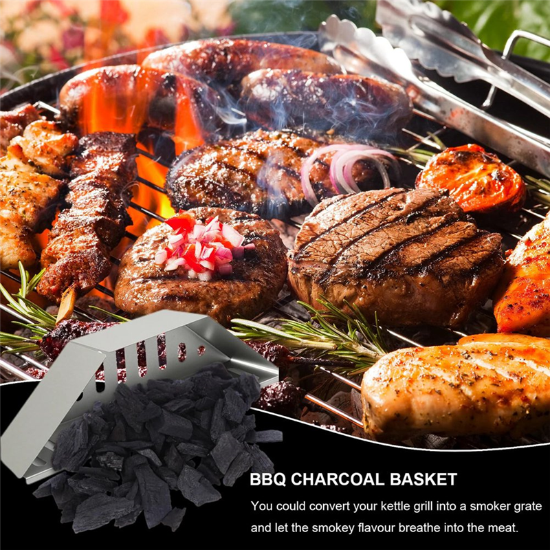 Charcoal Basket Stainless Steel Char Holder, Charcoal Container ...