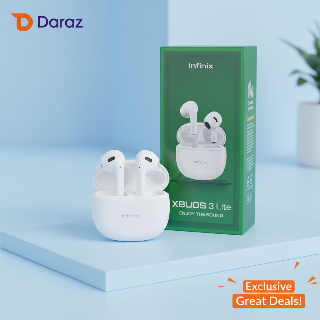 Infinix Xbuds 3 Lite TWS Earbuds – Deep Bass, Noise Reduction, Type-C ...