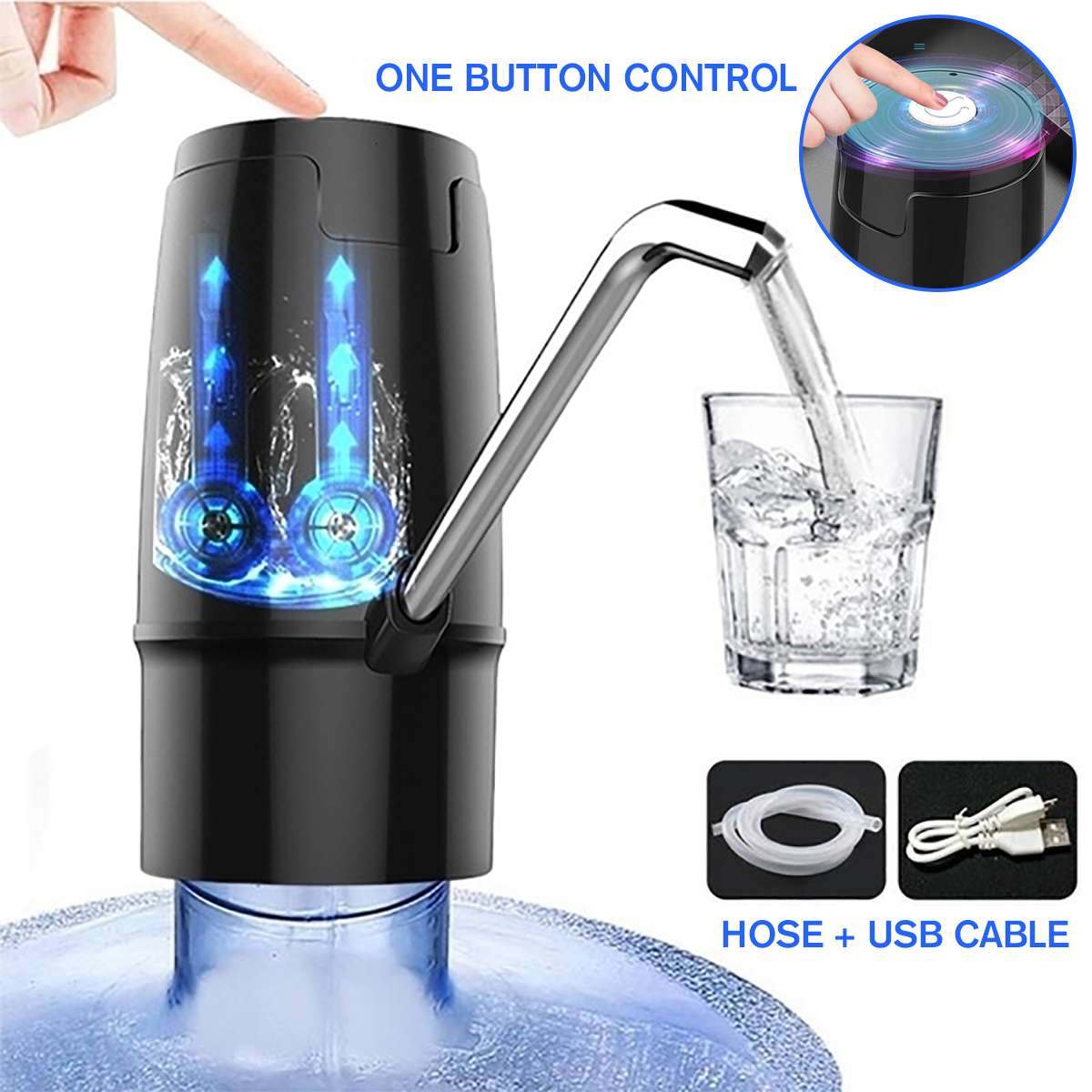 Water Bottle Pump USB Charging Automatic Drinking Water Pump Portable Electric Water Dispenser ...