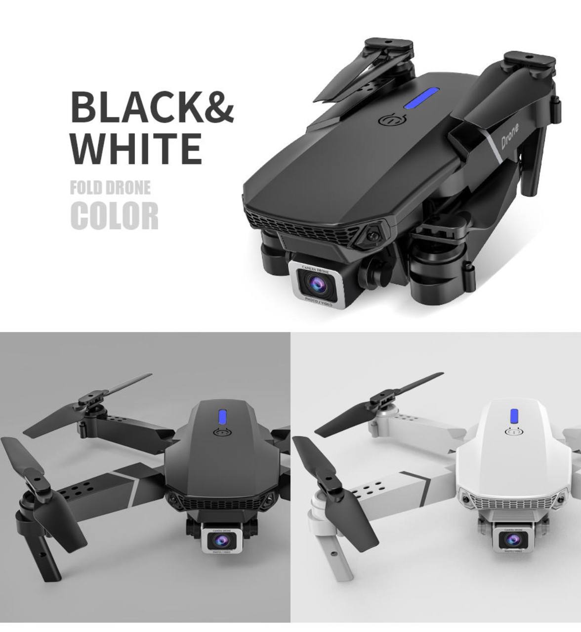 E99 Pro / E88 Pro Dual Camera Drone Quadcopter Brushless - Combo Pack - 2 Batteries & Carrying ...