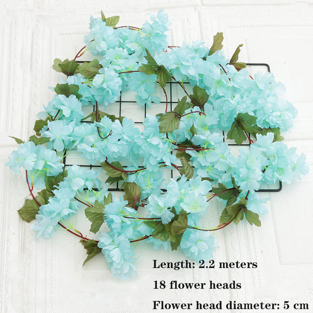 New 2.2m Artificial Cherry Blossom Vine Wreath Wedding Arch Decoration ...