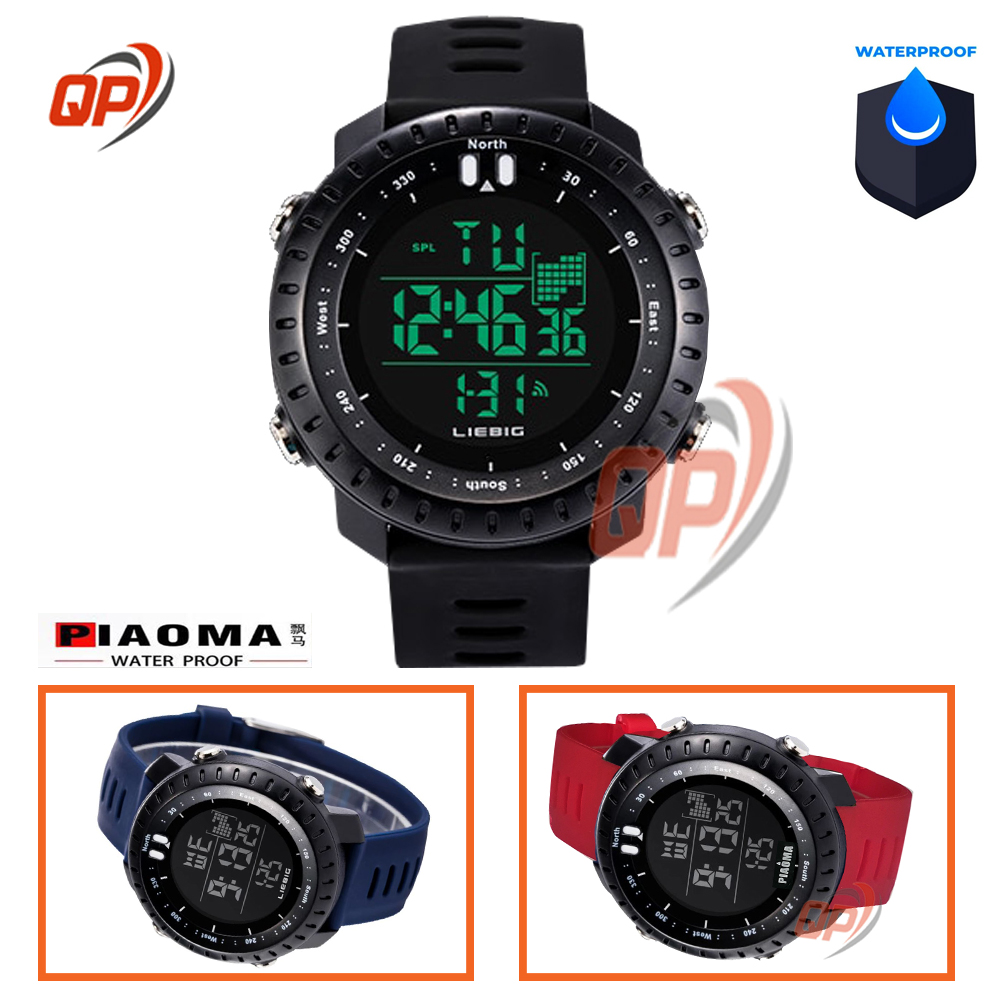 QP Mens Digital Watch Waterproof Sports Casual Office Tactical Fishing ...