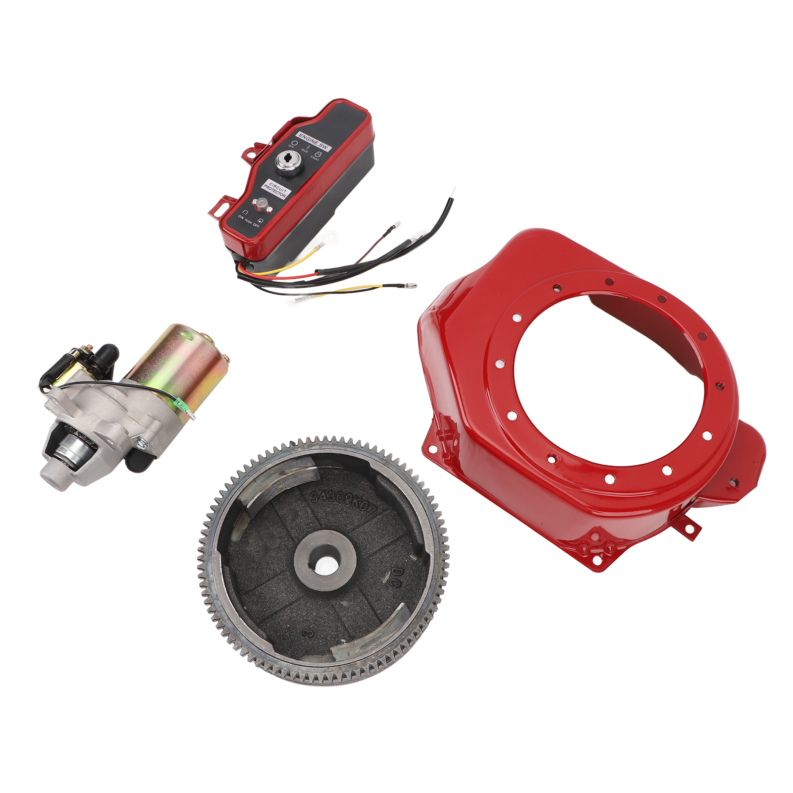 Starter Motor Ignition Flywheel Cover Electric Start Kit Convenient ...