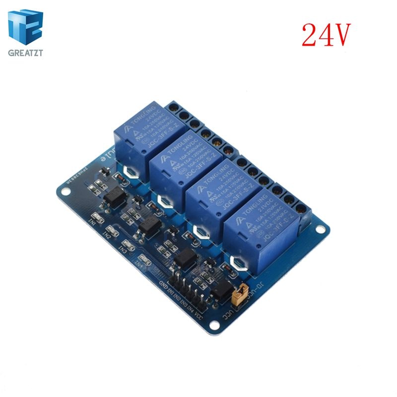 【Universal Car Parts Store】4 Relay Module 5V 12V 24V Channel Relay ...