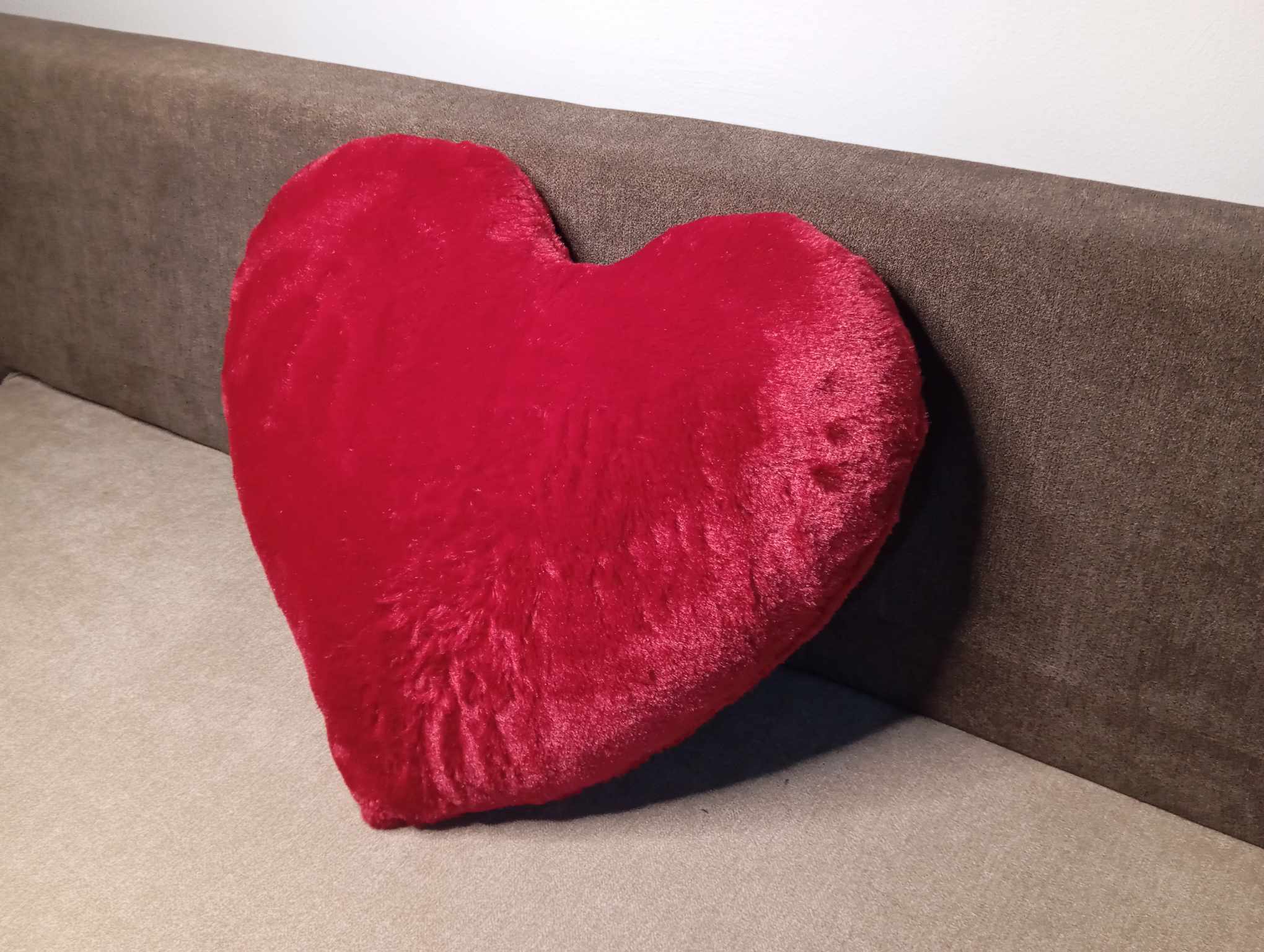 Heart shape decorative pillow, 19*16 inches double sided heart pillow ...