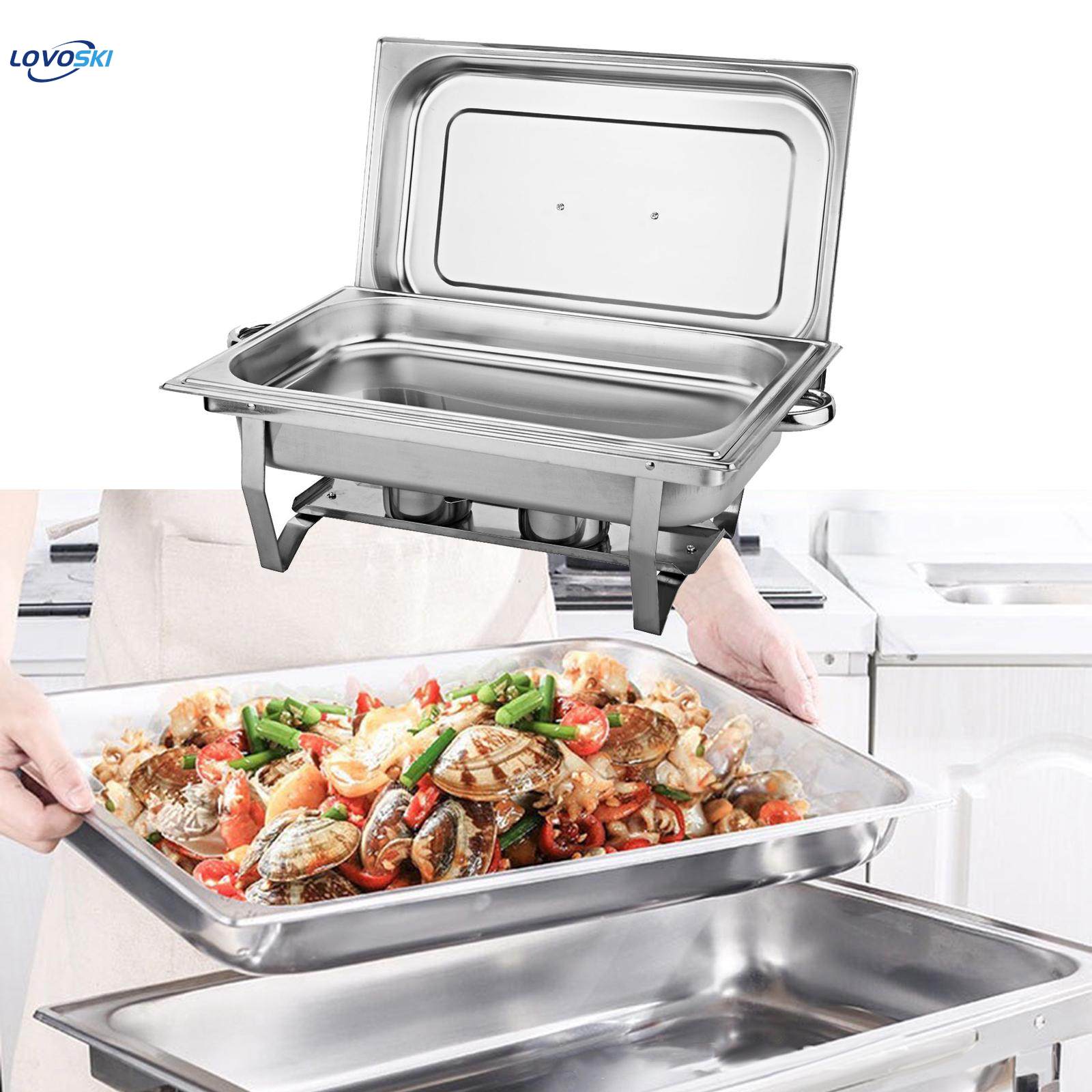 Rectangular Catering W/ Frame Buffet Warmer Sets Food Warmers Stainless ...
