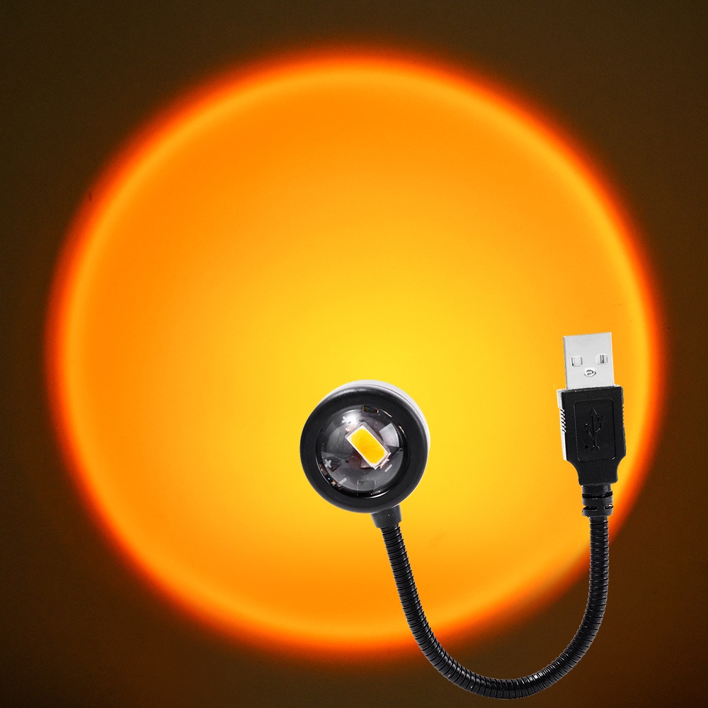 Poratble Adjustable USB Plug Sunset Light Romantic LED Round Sun ...