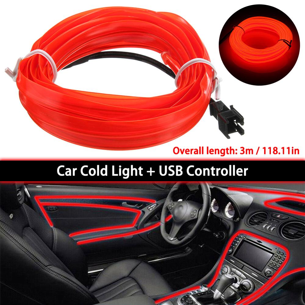 Car Cold Light Line (EL Wire)-Red | Daraz.lk