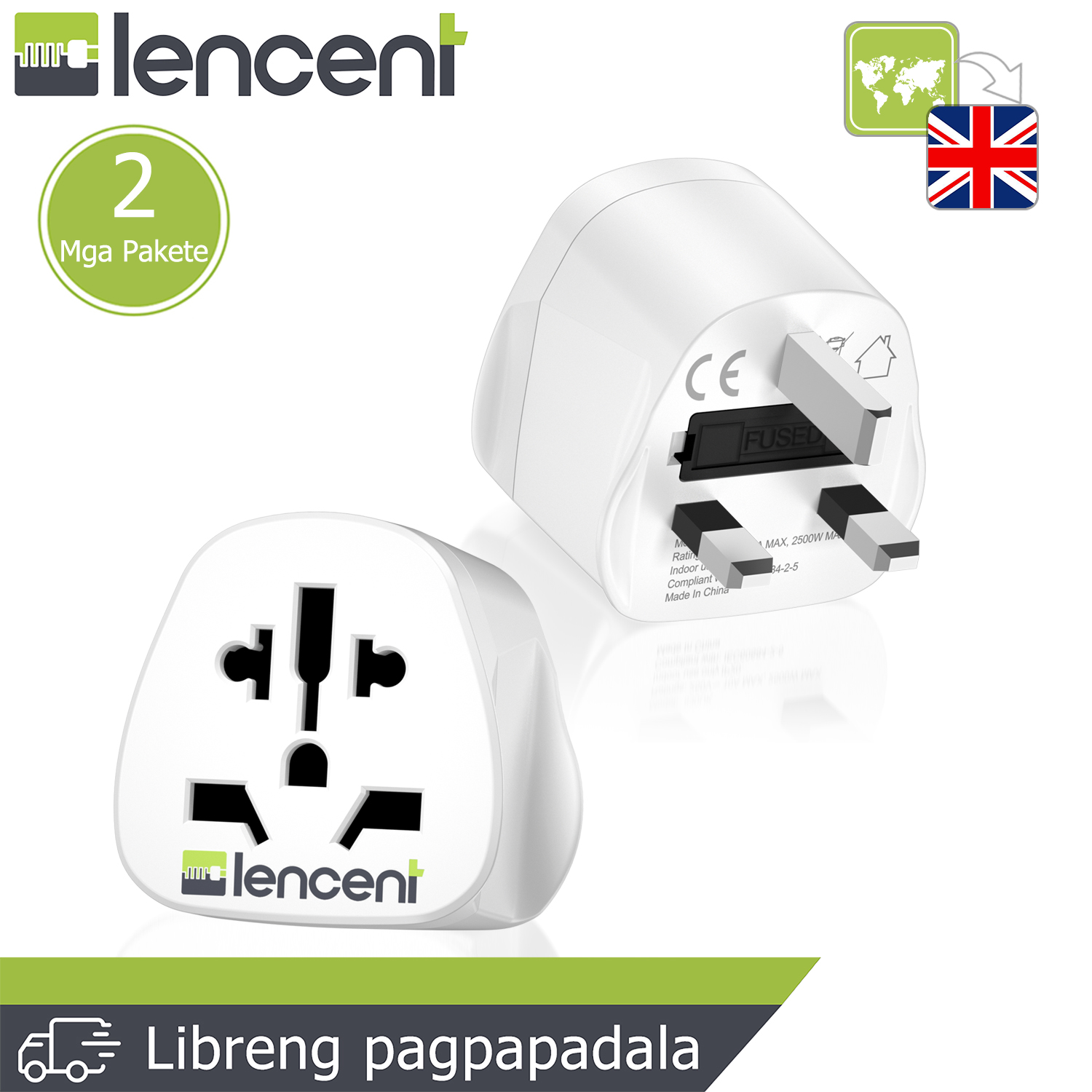 【ThinkWay】LENCENT World to UK Travel Adapter, Bisita mula sa ...