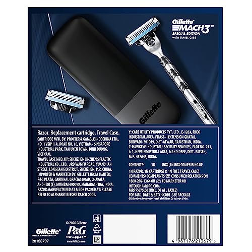 Gillette Mach3 Limited Edition Premium Gift Pack | 1 Gillette Mach3 ...