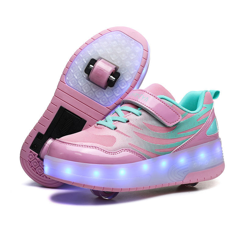 Children's Male and Female Heelys Detachable Student Double Wheel the ...