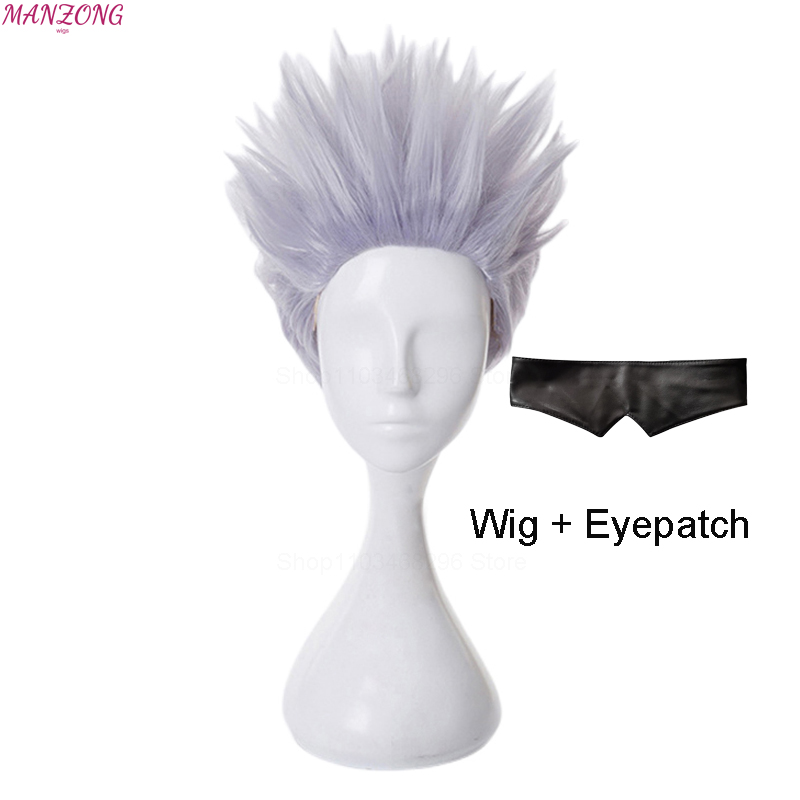 High Quality Gojo Satoru Cosplay Wig Jujutsu Kaisen Gojo Short Heat ...