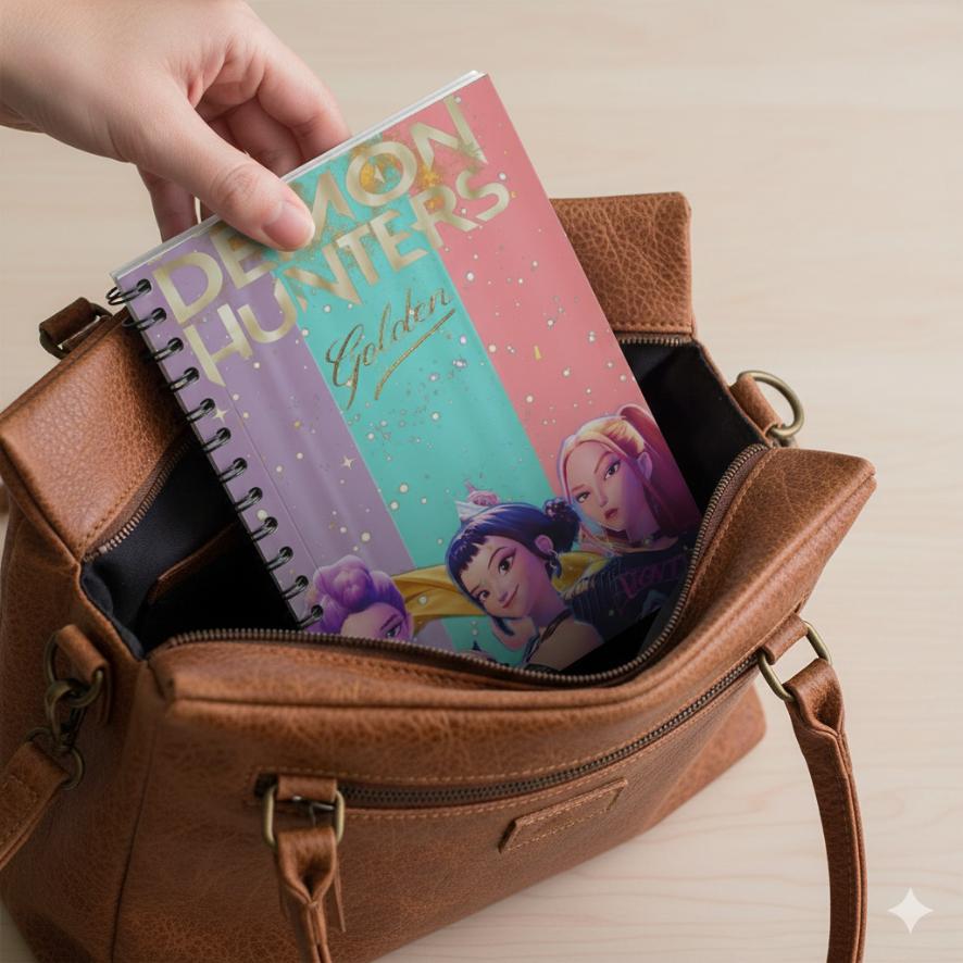 A5 KPop Demon Hunters Spiral Notebook Anime Cartoon Huntrix Peripheral ...