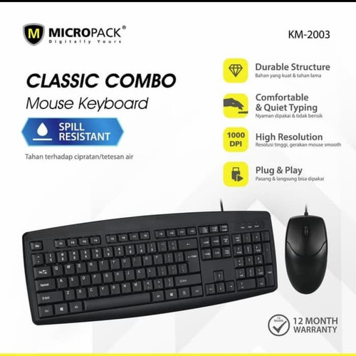 MICROPACK Classic Wired Combo COMBO LITE (KM-2003) | Daraz.lk