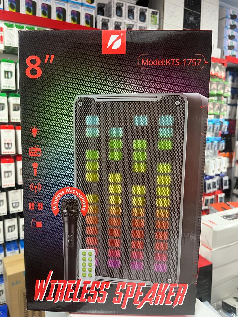 KTS 1757 Portable Bluetooth speaker with 8 inch Speaker inbuilt free ...