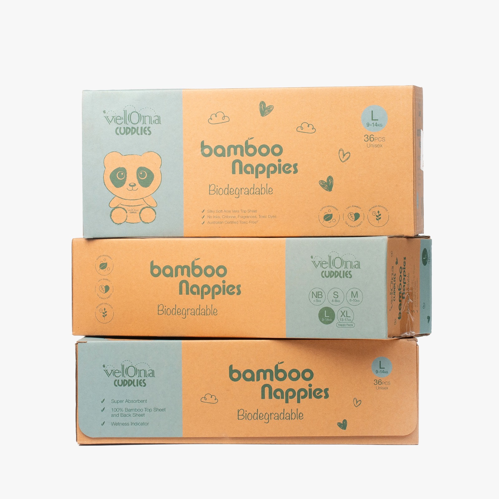 Velona Cuddles Premium Bamboo Diaper Large 36 Pcs | Daraz.lk