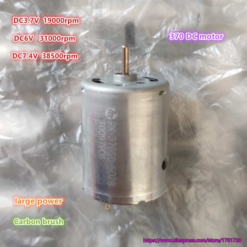 Brand large power 370 DC motor RK-370SD-5028 3.7V 6V 7.4V high speed ...