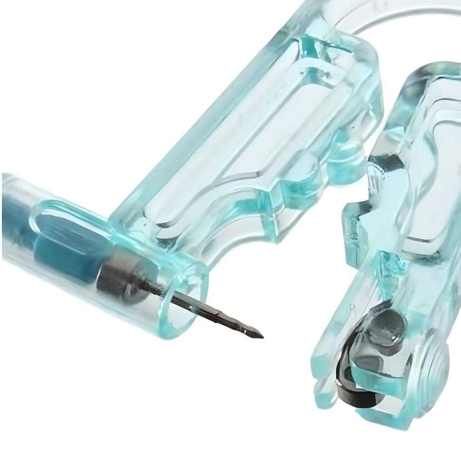 Ear Piercing With Ear Stud Manual Disposable Safe Asepsis Nose Belly ...