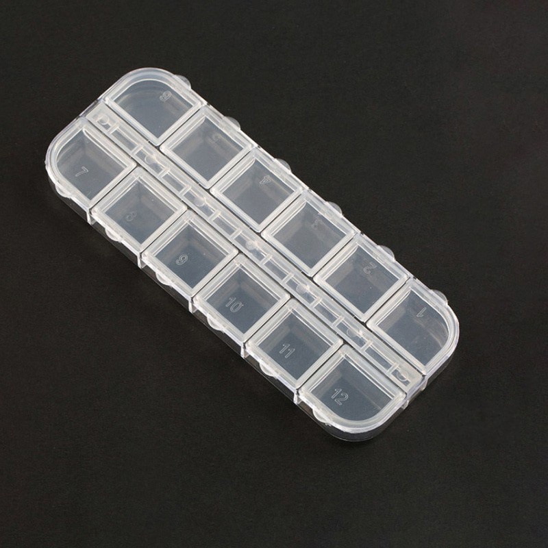 Multi-size Nail Art Storage Box Clear Plastic Empty Container For ...