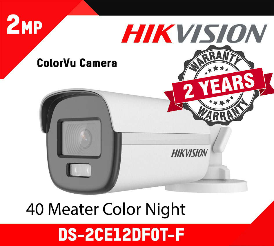 HIKVISION 2MP Turbo HD Bullet 24H Colour Camera (2Y) - White 40 Meter ...
