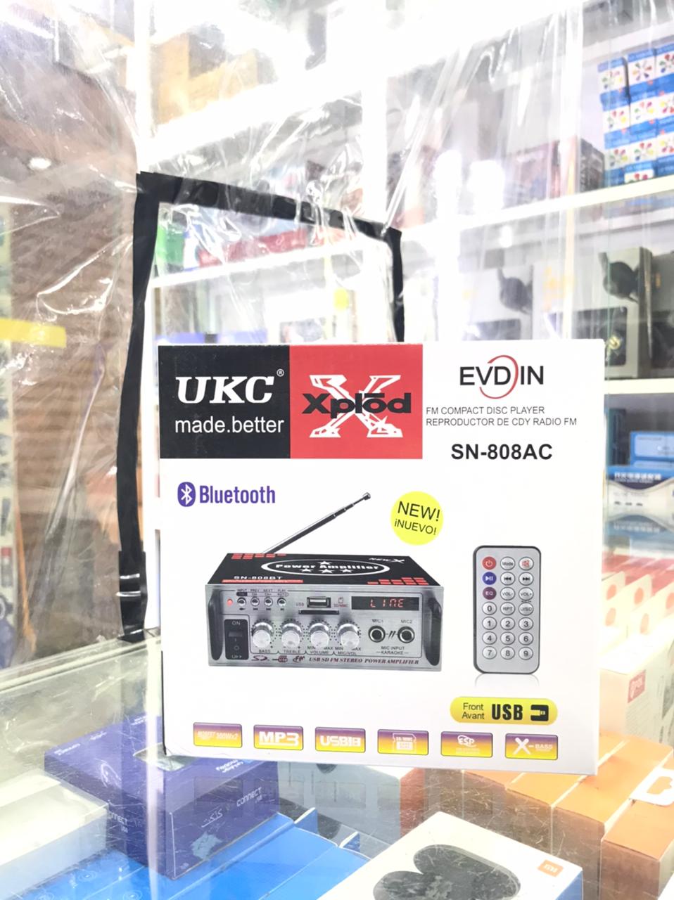 UKC AC/DC BLUETOOTH AMPLIFIER with two mic ports ( USB/SD/FM streo ...