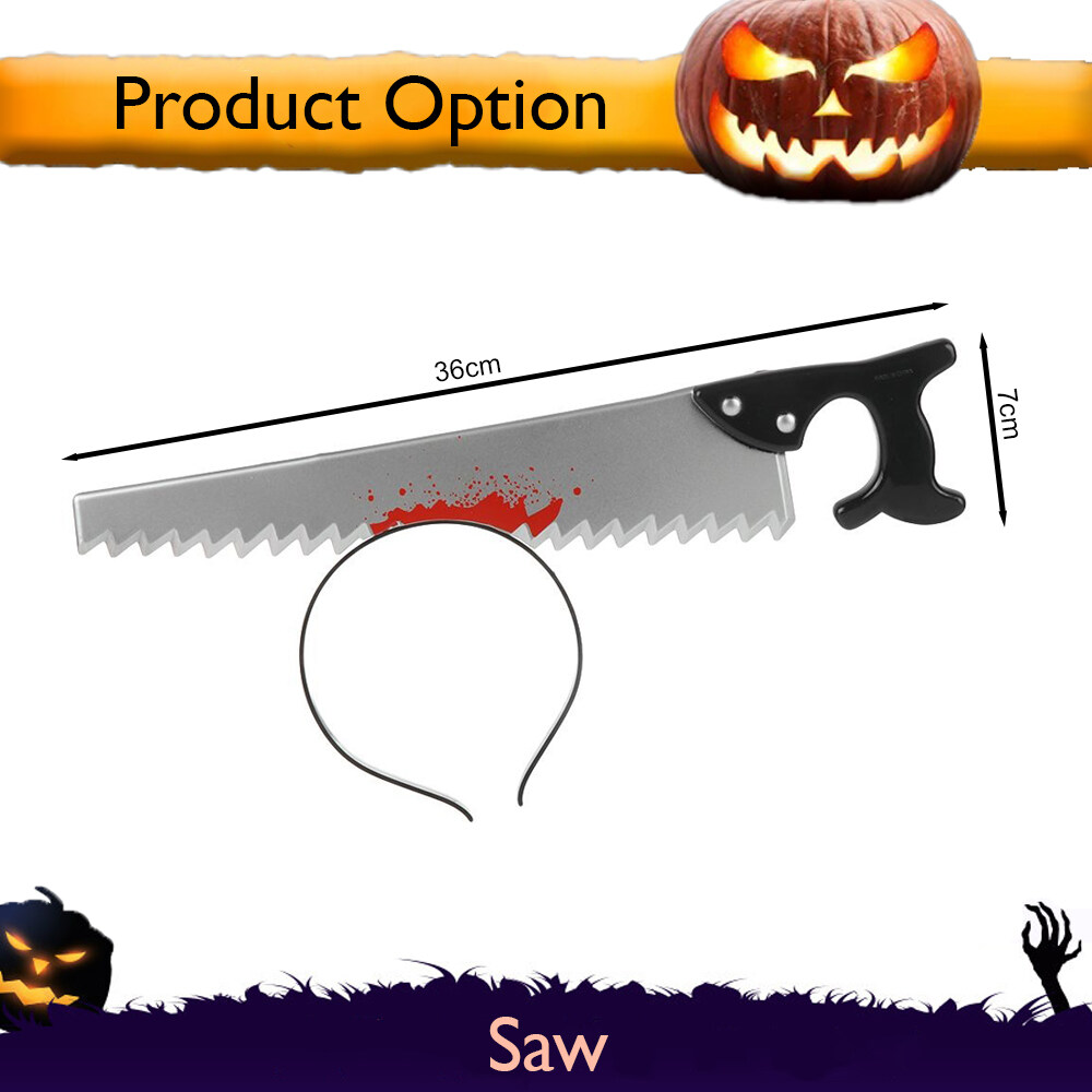 [iRojak] Halloween Headwear Horror Props Scary Cutting Head Props ...