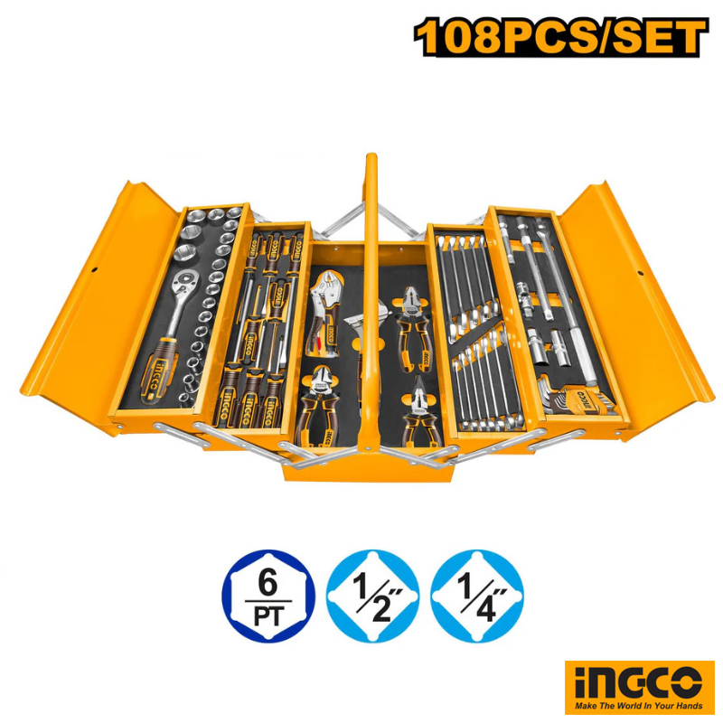 INGCO 108 PCs Tool Chest Set Box | Daraz.lk