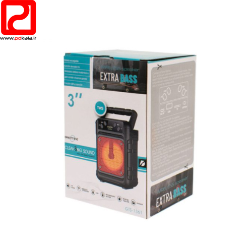 Buy Red GTS-1361 Extra Bass Portable Rechargeable 3inches Blueto