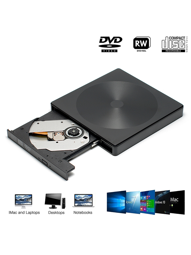 Plastic External DVD Enclosure USB3.0 Type-C External Optical Drive ...