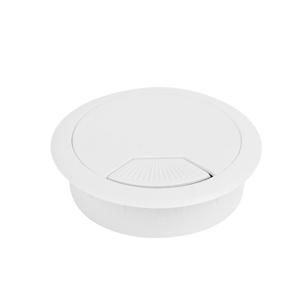 50/60MM Desk Table Plastic Cable Hole Cover PC Computer Desk Round Wire ...