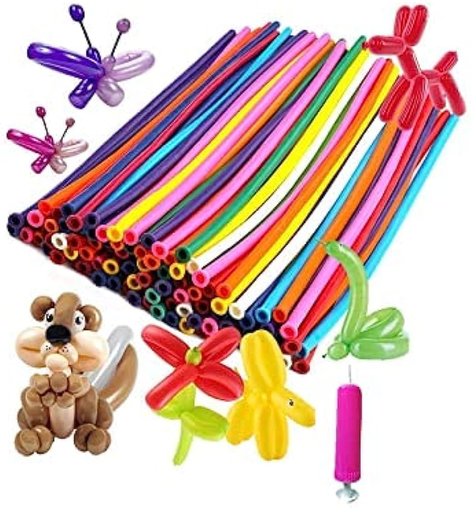 20 Tube Balloons with Free Hand Balloon Pump | Daraz.lk