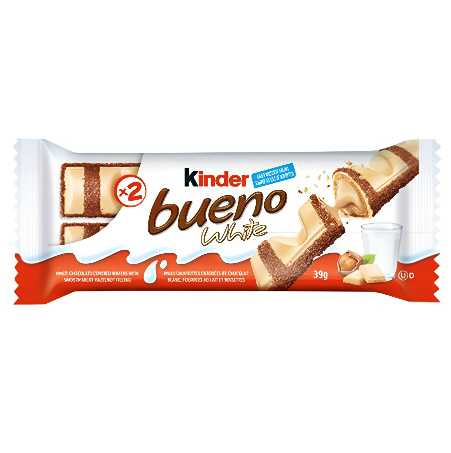 Chocolate Kinder Bueno White Crispy Bars 39g Single Pack For Little ...