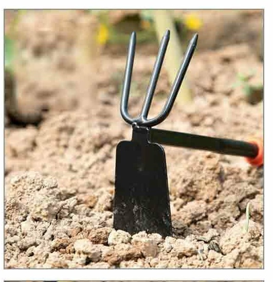 Hand Fork & Hoe Cultivator Garden Cultivating Planting Digging Tool ...